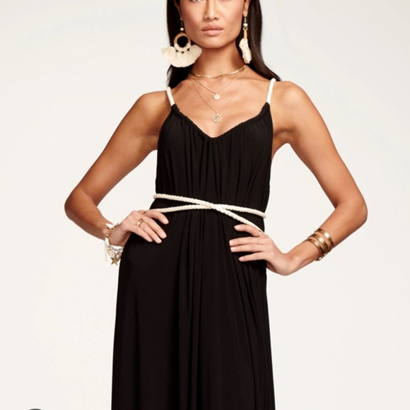 Ramy Brook | Dresses | Ramy Brook Rope Trimmed Ryder Black Maxi Dress ...
